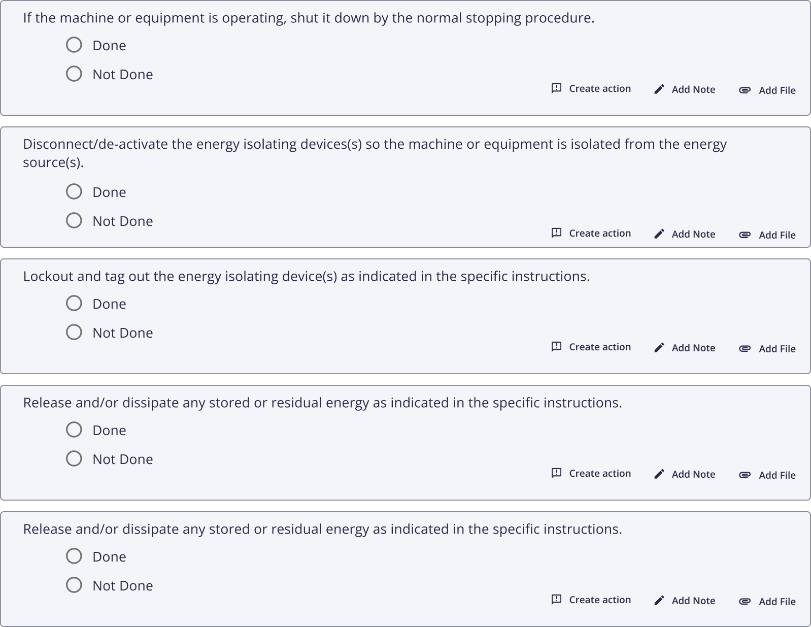 LOTO Procedure Template - Glartek